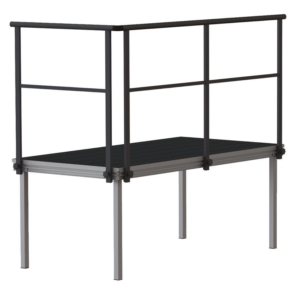 Mott Railing with Knee Rail – 100 cm Height, RAL 9005 | Concert Gear